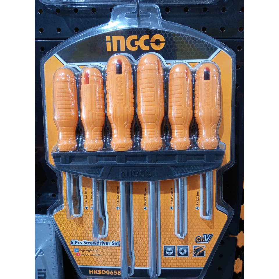 Ingco Screwdriver Set 6 pieces HKSD0658* MERVILLE | Shopee Philippines