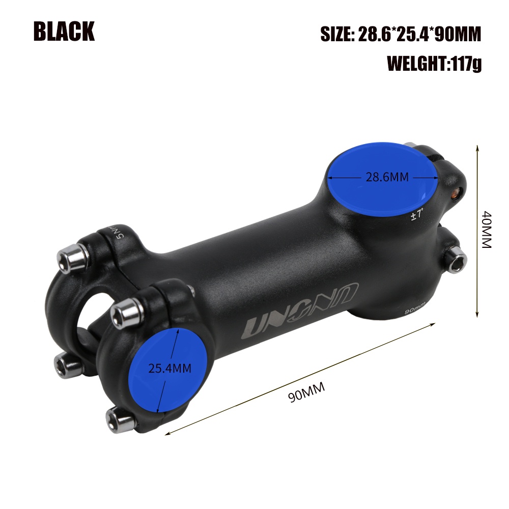 UNO Bike Stem Ultralight 7/17 Degree 28.6 25.4MM 70-120MM MTB Road Stem ...