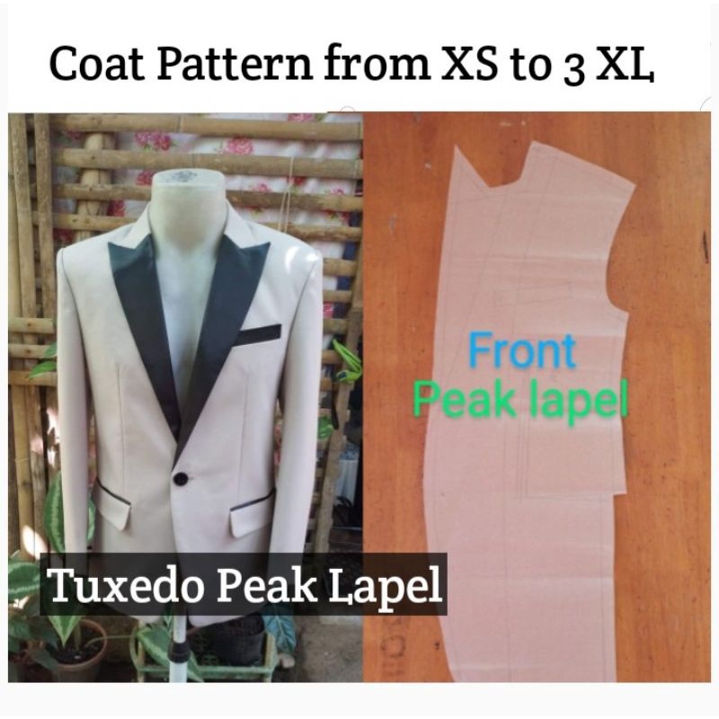 Pattern. pattern suit. pattern coat. pattern coat peak lapel | Shopee ...