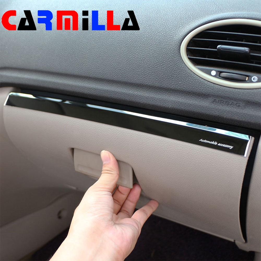 Stainless Steel Car Interior Glove Box Decoration Trim Storage Box ...