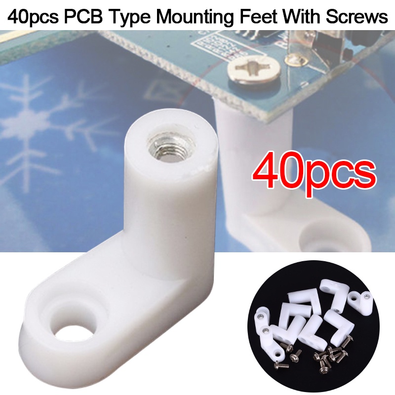 [Spot] 40pcs L Spacer PCB Motherboard Mounting Feet with Screw | Shopee ...
