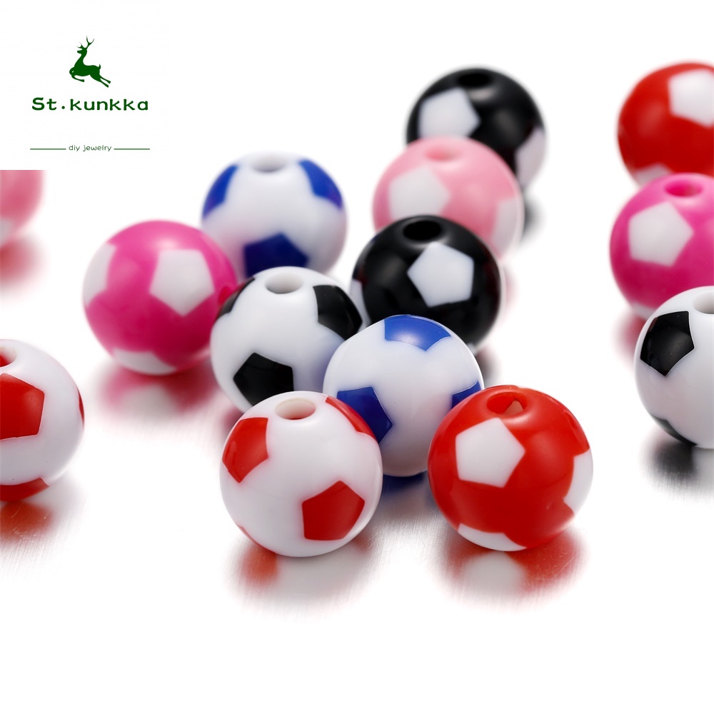 St.Kunkka Acrylic Football Beads Diy Kit For Jewellery Bracelet ...