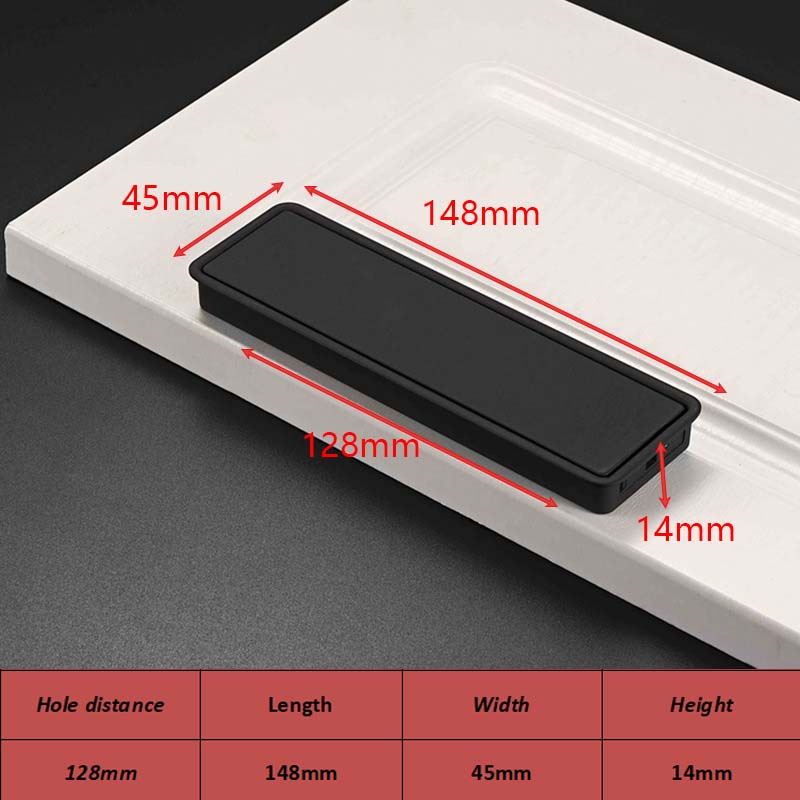 Nodic Sliding cabinet Handle hidden Drawer knobs Wardrobe handle Door ...