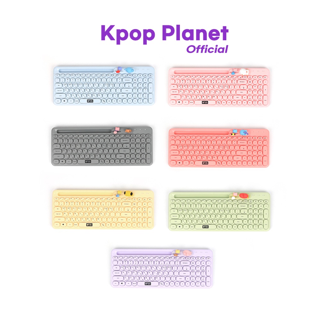 BTS BT21 ROYCHE Official My Little Buddy Multi-Pairing Wireless Keyboard | Shopee Philippines