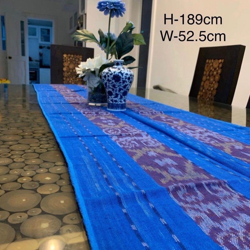 Ethnic ikat handwoven 6 seater table runner weave | Shopee Philippines