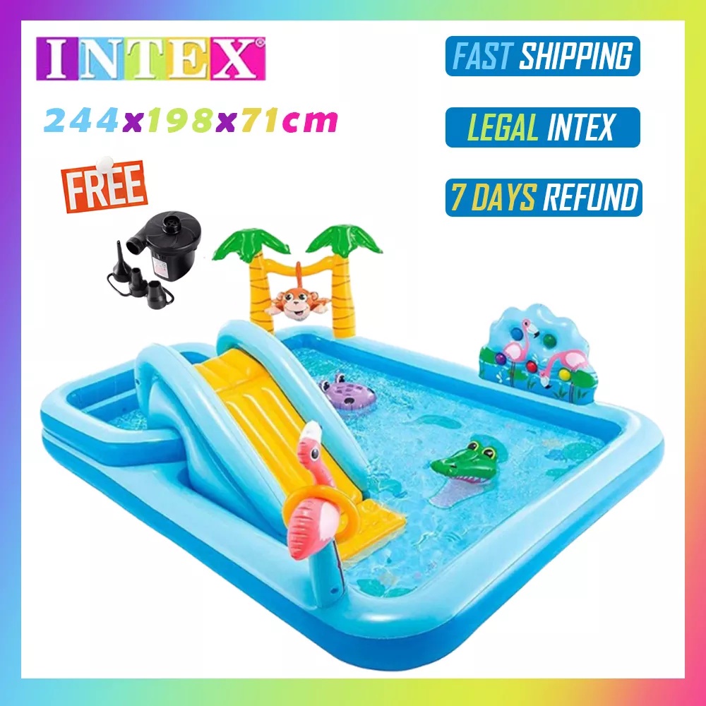 INTEX 57161 Children Water Slide Inflatable Swimming Pool Family ...