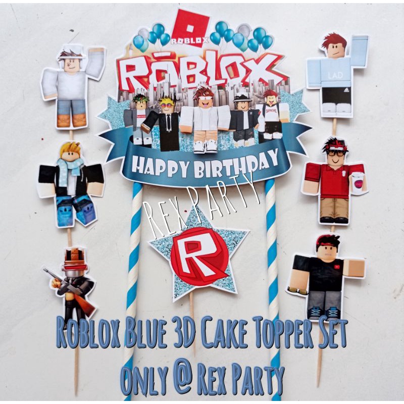 Roblox Cake Topper/Cake Topper 3D Roblox Blue/Cake Topper Roblox ...