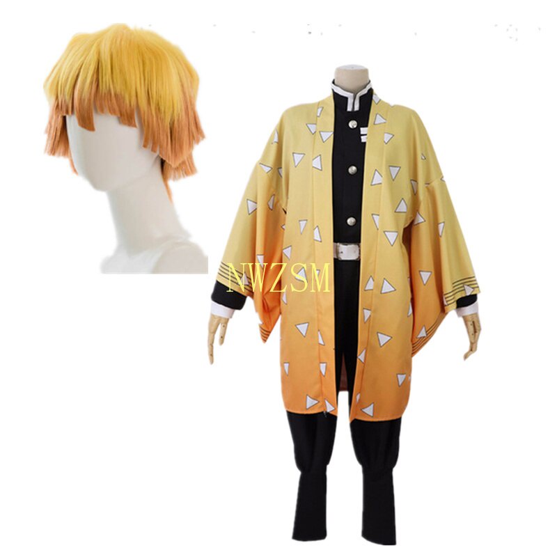 Agatsuma Zenitsu Kids Costume Children Halloween Party Demon Slayer ...