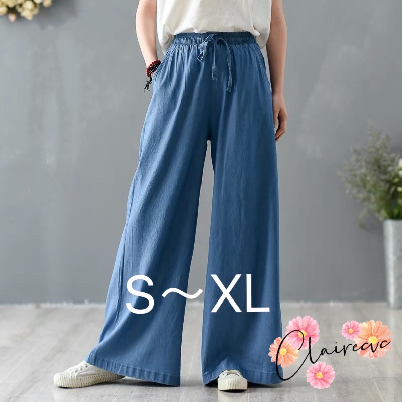 Ladies soft Denim Square Pants Soft Maong XS-XXL #6807 | Shopee Philippines