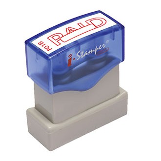 Rubber Stamp Self-Inking i-Stamper P01B: PAID/DATE | Shopee Philippines