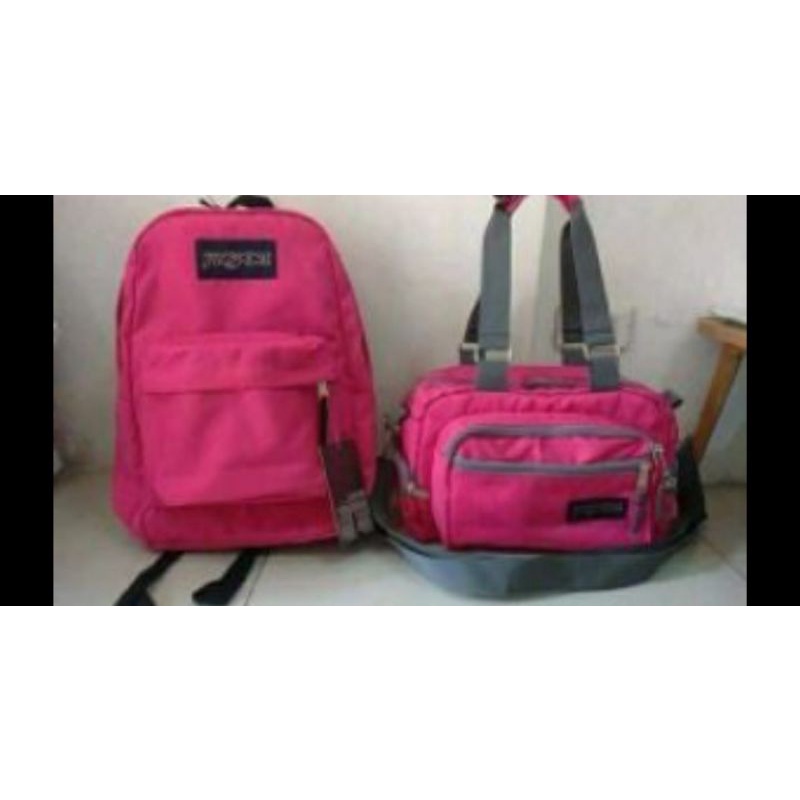 Jansport backpack kikay bag set | Shopee Philippines