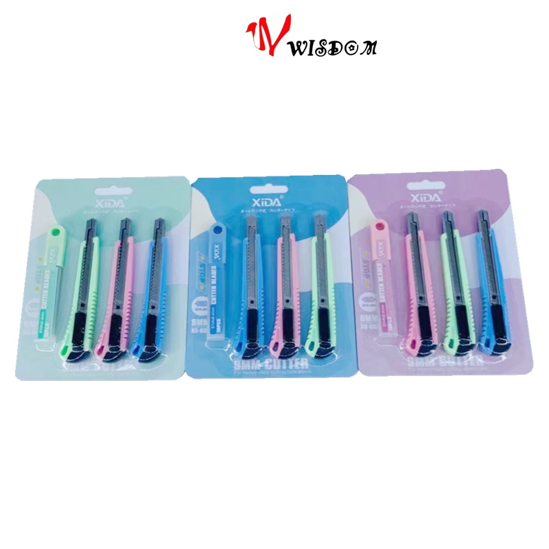WISDOM XD-607 3IN1 CUTTER & 10PCS CUTTER BLADES SCHOOL SUPPLIES ...