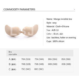 LSJ Magic Push Up bra Cleavage Strapless NuBra bralette strapless bras silicon underwear ...