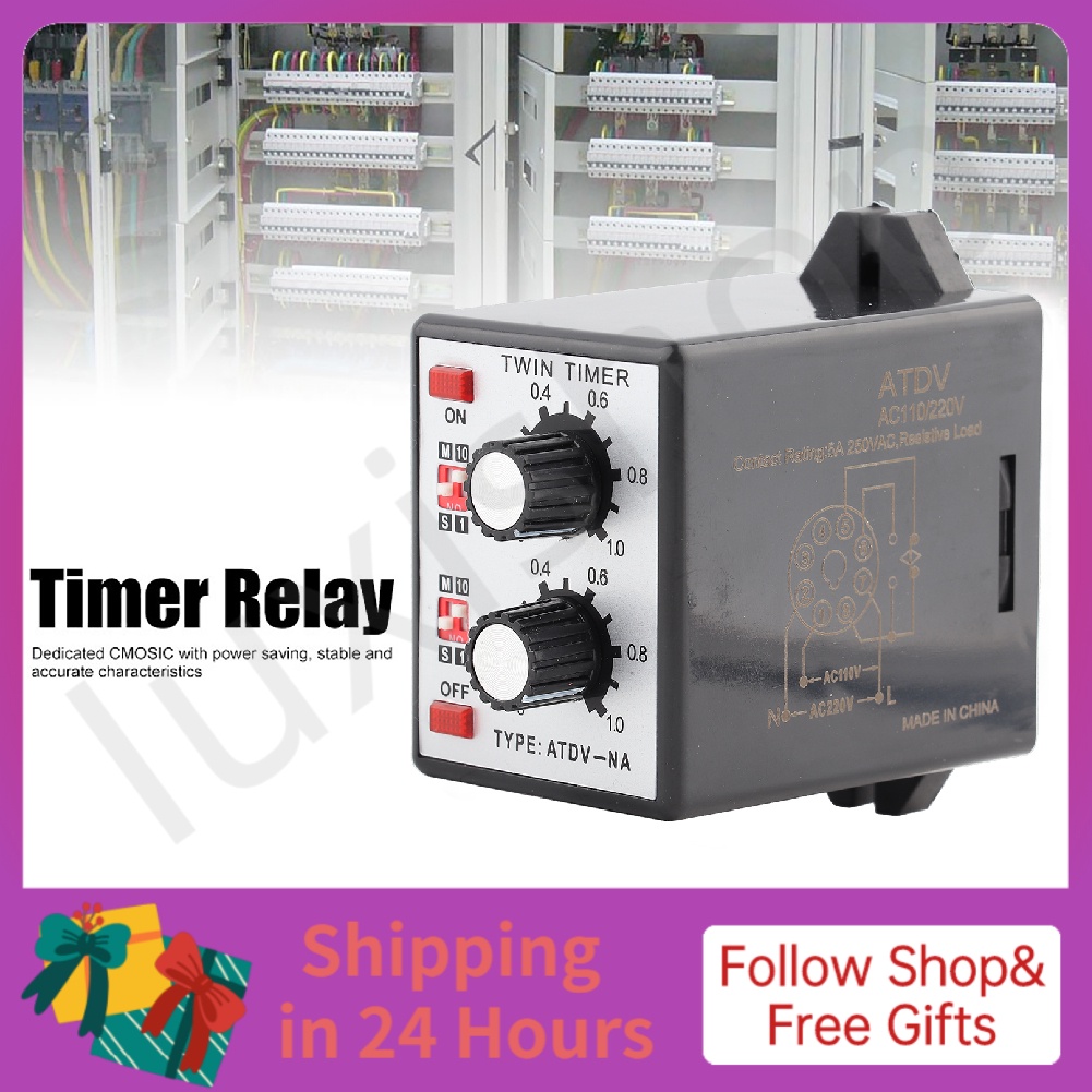 [Ready Stock] Knob Control Time Switch Relay On Off Twin Timer ...