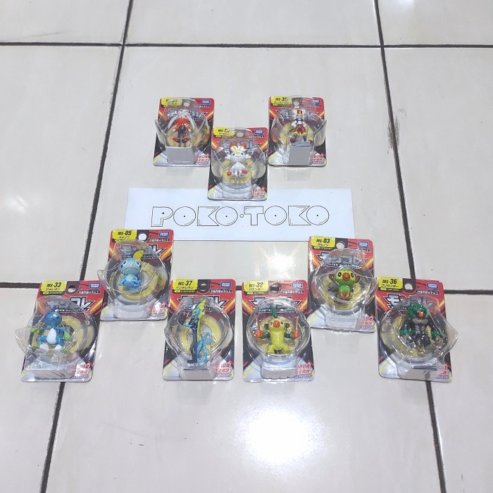 Pokemon Moncolle MS Grookey Thwackey Rillaboom Starter Evo Figure Set ...