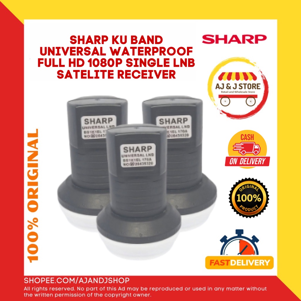 SHARP KU BAND UNIVERSAL SINGLE LNB SATELITE RECEIVER (ALL UNITS ...