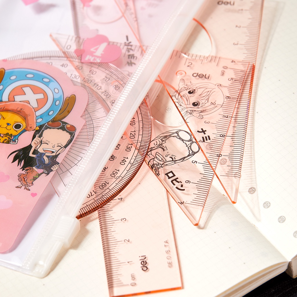 Deli Eh17 High-Quality Stationery Drawing Ruler Set 15cm x 4 Pcs ...