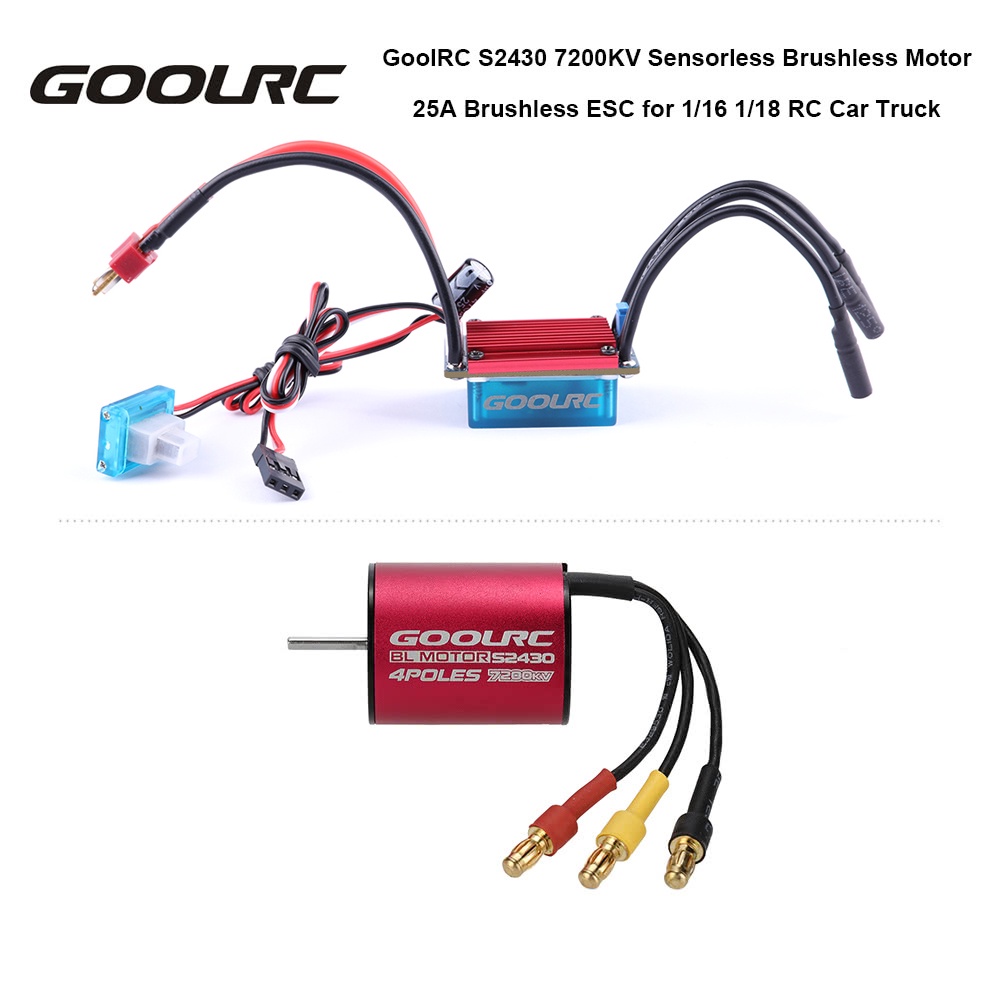 Original GoolRC S2430 7200KV Sensorless Brushless Motor and 25A ...