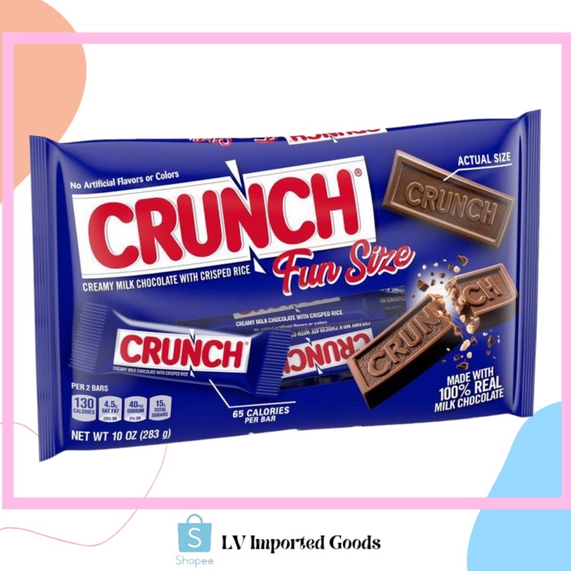 CRUNCH Fun Size Chocolate Bar 283g | Shopee Philippines