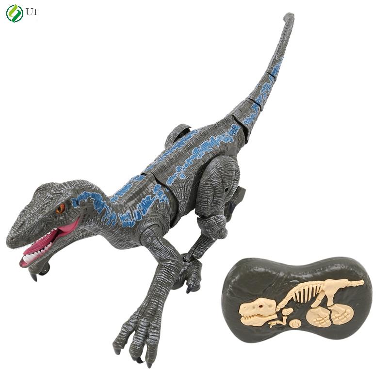 Rc Dinosaur Electric Walking Raptor Velociraptor Kids Toy Intelligent ...