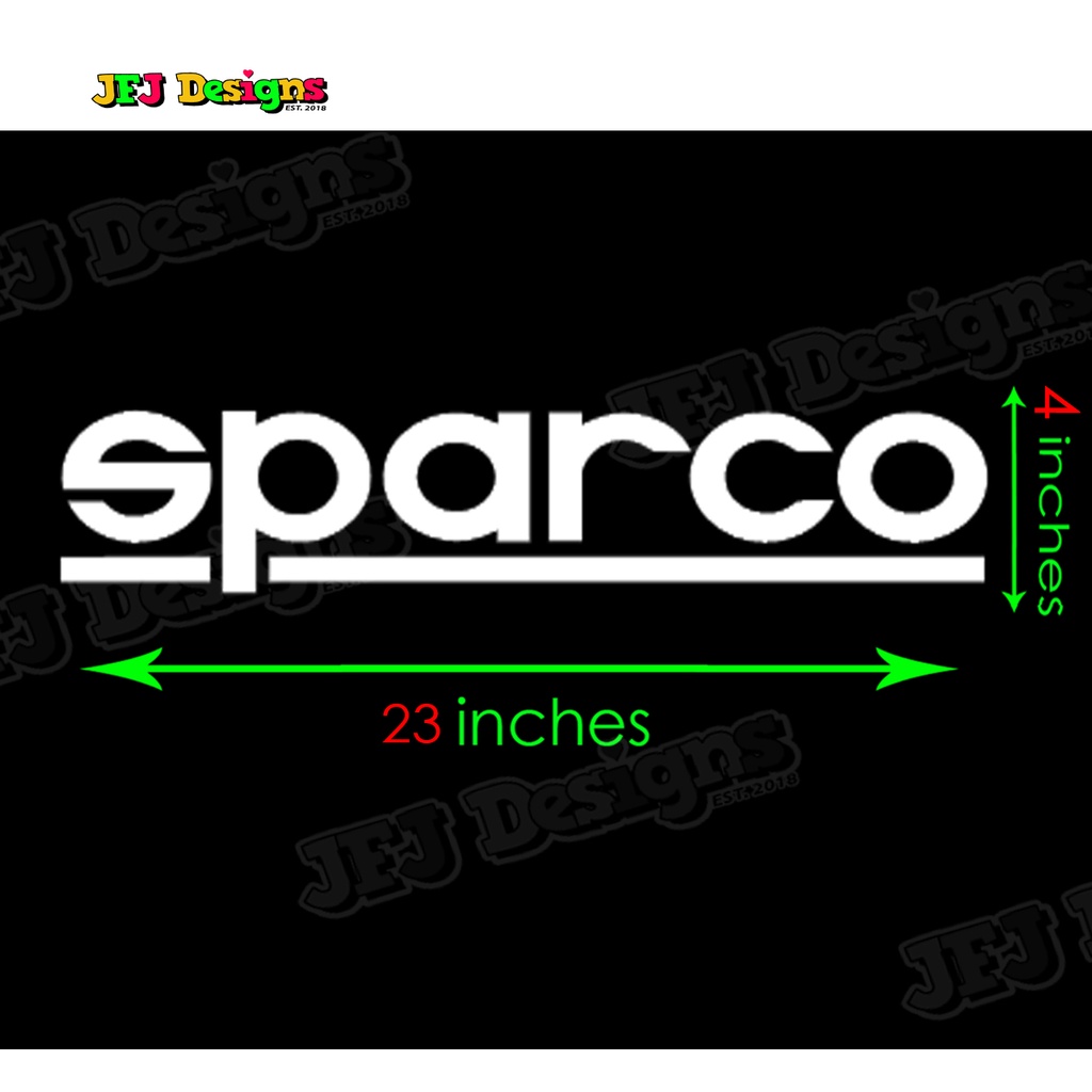 SPARCO CAR WINDSHIELD STICKER 23x4 inches | Shopee Philippines
