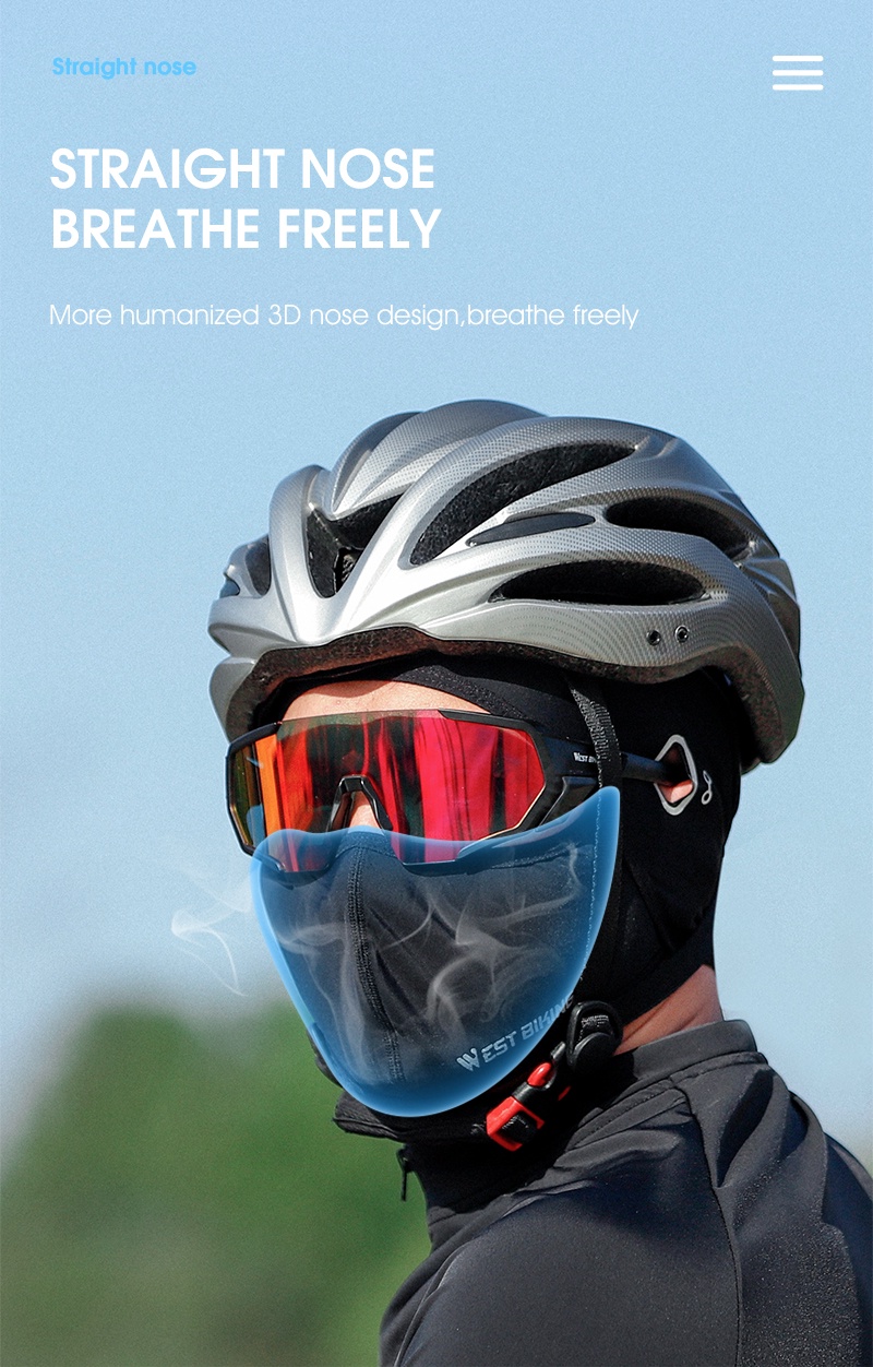 WEST BIKING Sun Protection 360° Mask Bike Balaclava Full Face Mask Men ...
