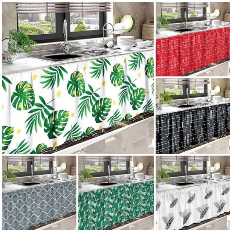 Lababo Curtain Kitchen Curtain 150*70cm Short Half Curtain Kurtina ...