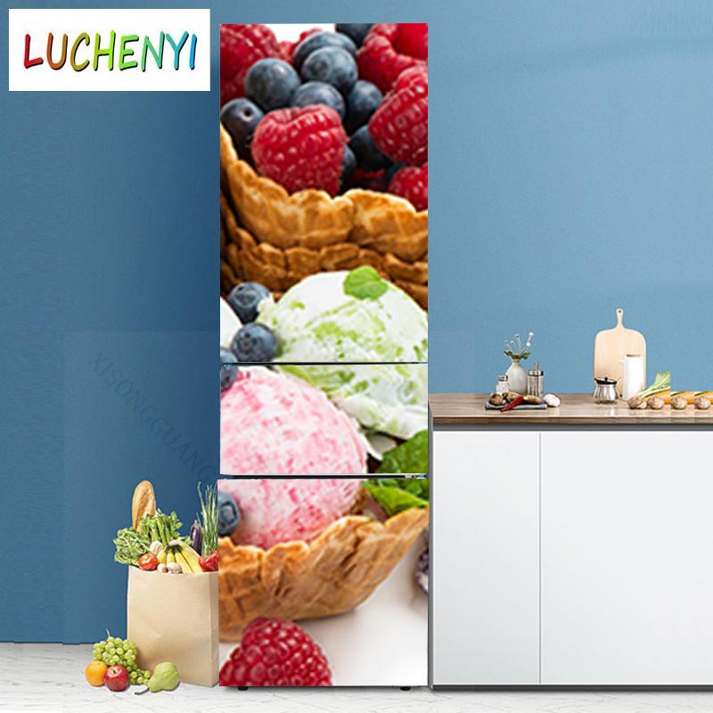 Customized 3D Self-Adhesive Refrigerator Cling Film Freezer Sticker ...