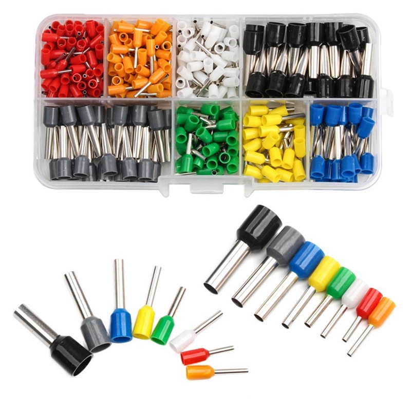 400pcs Tube Type Terminal Connection Terminal European Style Insulated ...