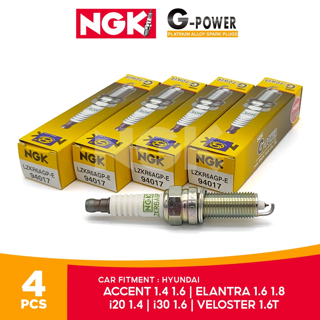 NGK 4Pcs LZKR6AGP-E G-Power Platinum Spark plug for Hyundai Accent ...