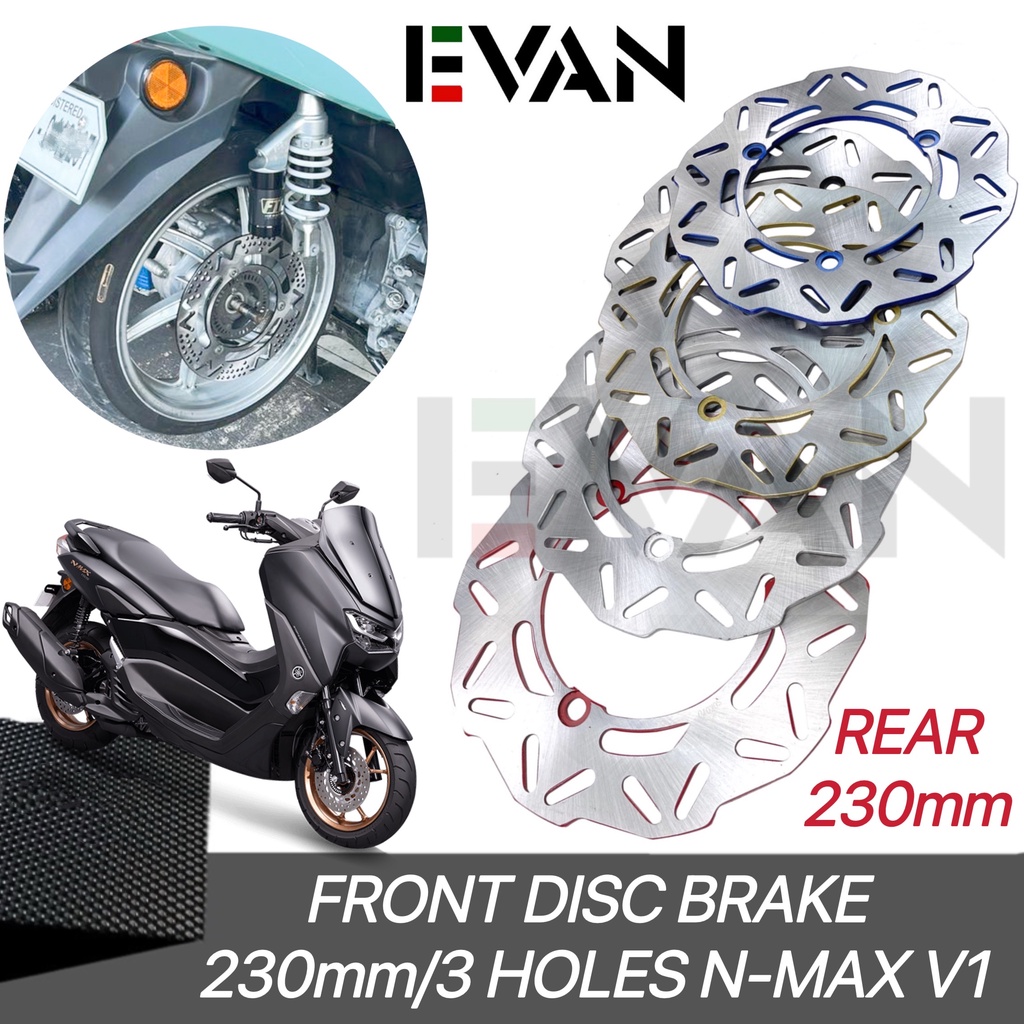 EVAN.PH Rear Disc Brake Disc Plate 230mm 3Holes For Nmax v1/v2 | Shopee ...