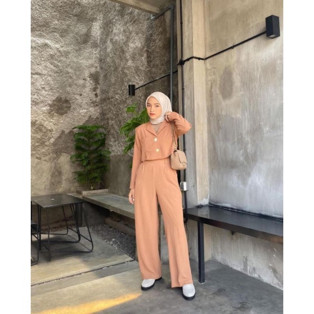 Crinkle ONE SET CROP SET CROP New CROP SET CRINKLE AIR FLOW SET For ...
