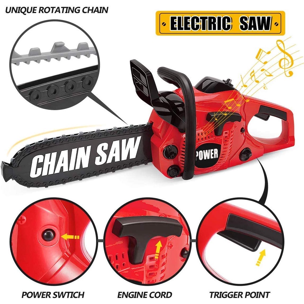 Manila Fast Delivery】Kids Electric Chainsaw Repair Toy Realistic Sound ...
