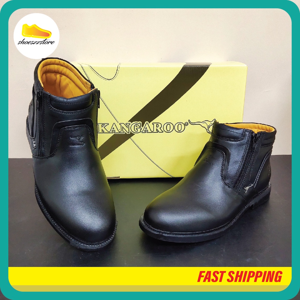 Kangaroo Men's Medium Cut Leather Formal Footwear (8113) | Shopee ...