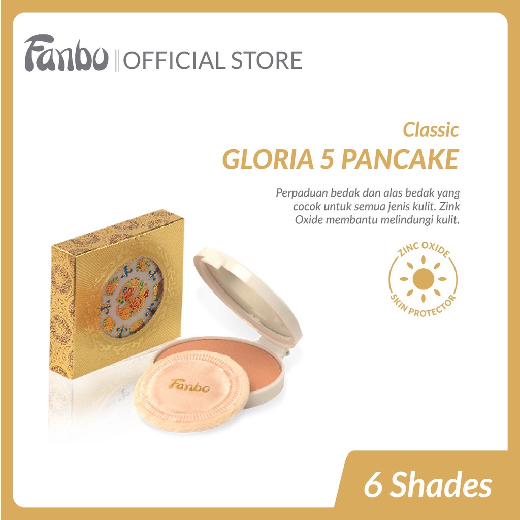 Fanbo Gloria 5 Pancake Compact Powder - Zink Oxide Helps Protect Skin ...