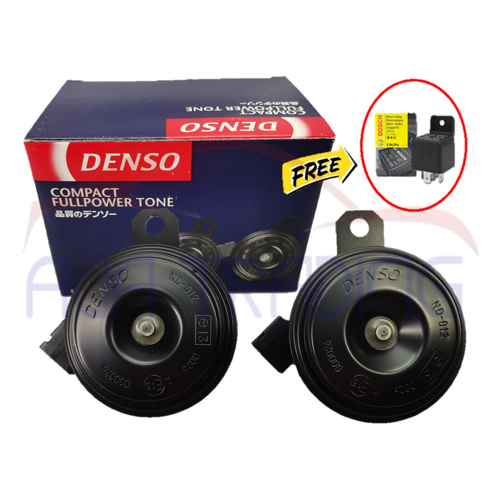 Denso Compact Fullpower Tone Horn 12 Volts with Free Relay | Shopee ...