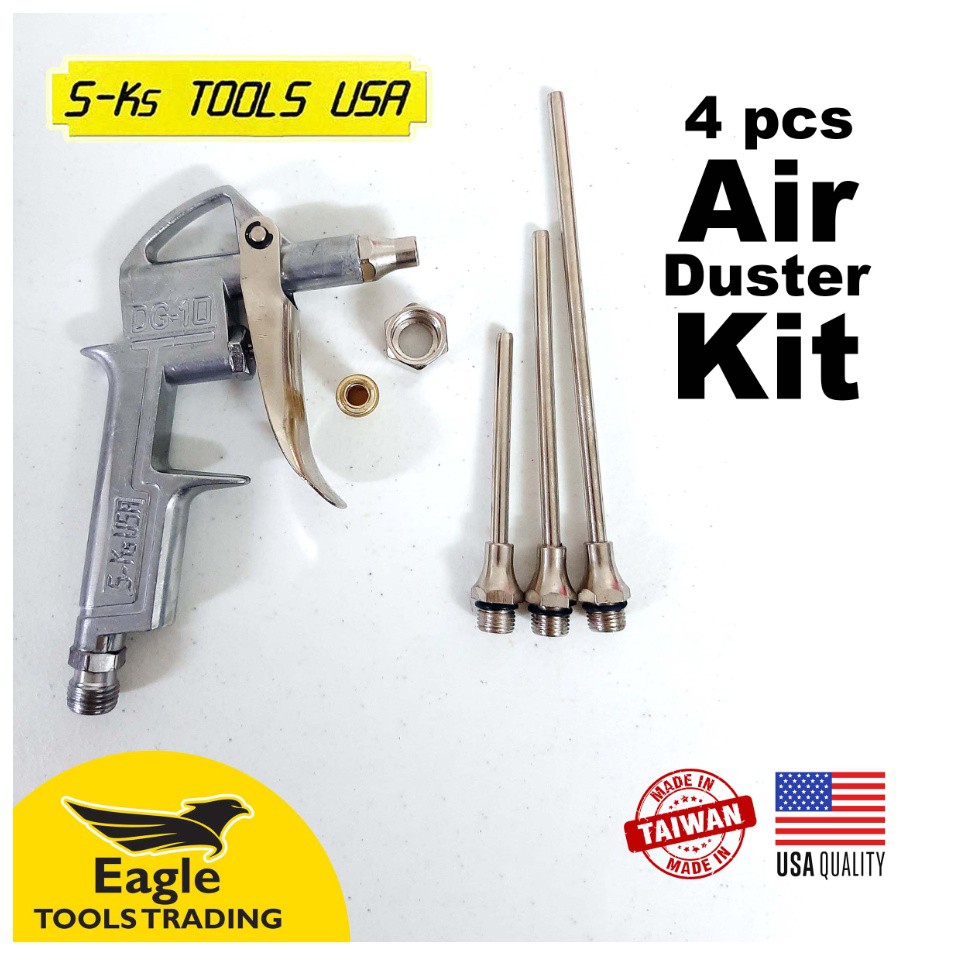 4 pcs Air Duster Kit S-ks Tools USA Air Blow Gun | HL-B102-4 | Shopee ...