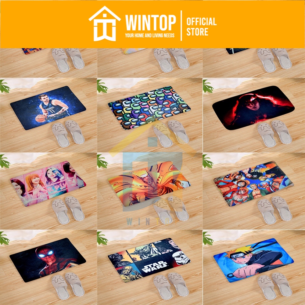 Character Design Doormat , Games , Cartoon and Anime Print Modern Home ...