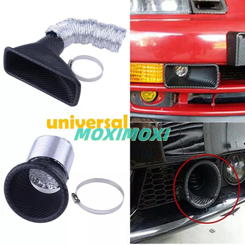 Air Intake Vent Car Front Bumper Grille Inlet Pipe Kit Injection System ...
