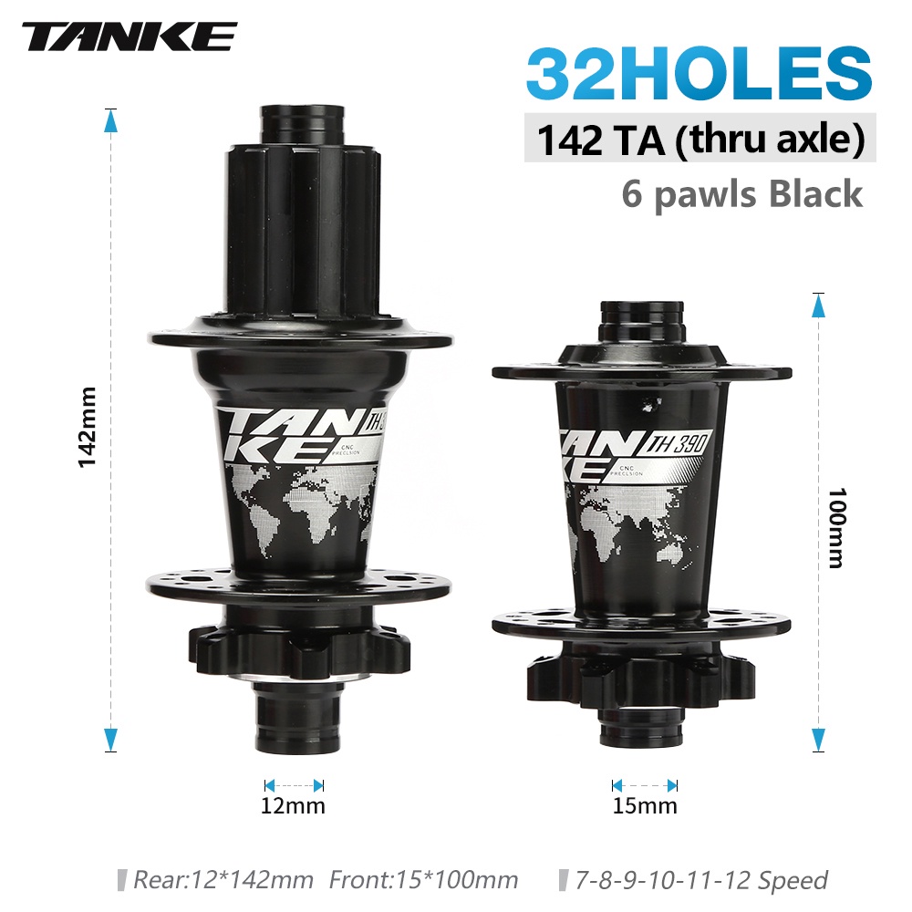 TANKE 32 36 Holes Mtb Bike Hub 6 Pawls 3 Teeth Bearing 120 Clicks ...