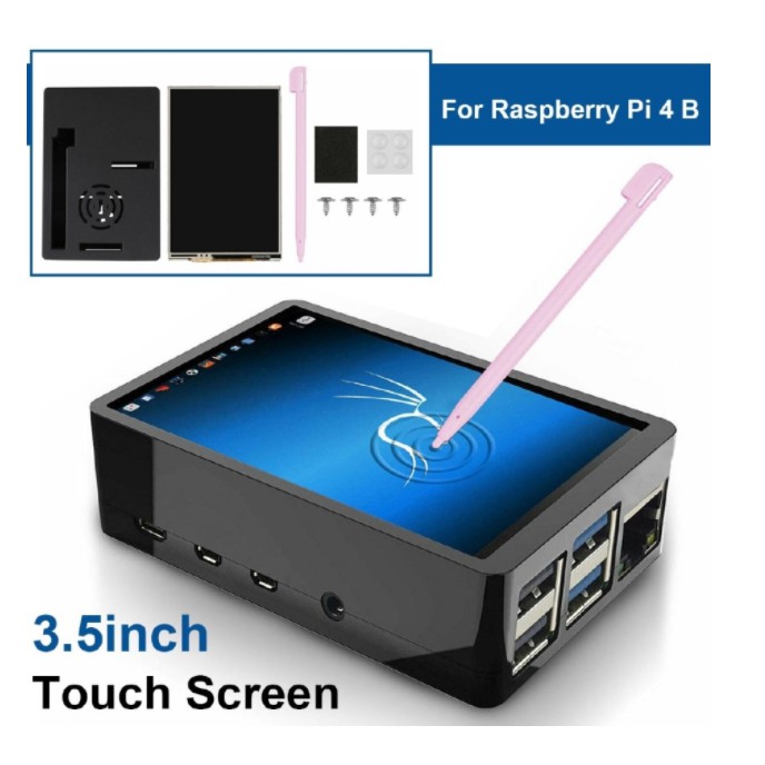 LAYAR 3.5 inch LCD Touchscreen + Raspberry Pi Casing 4 Monitor Screens ...