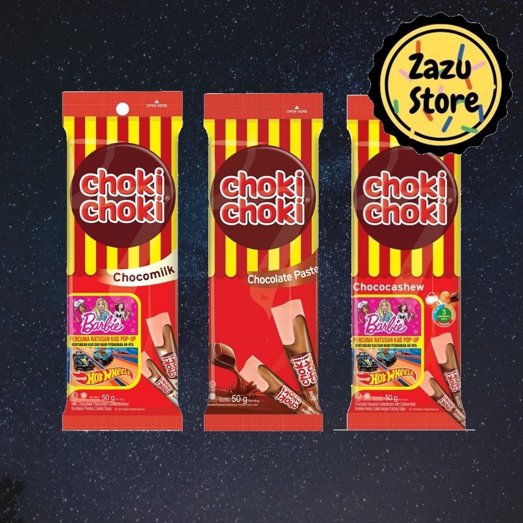 [ZAZU] 1pkt Choki Choki (Chocolate/ChocoMilk/CashewNut) Paste (5 stick ...