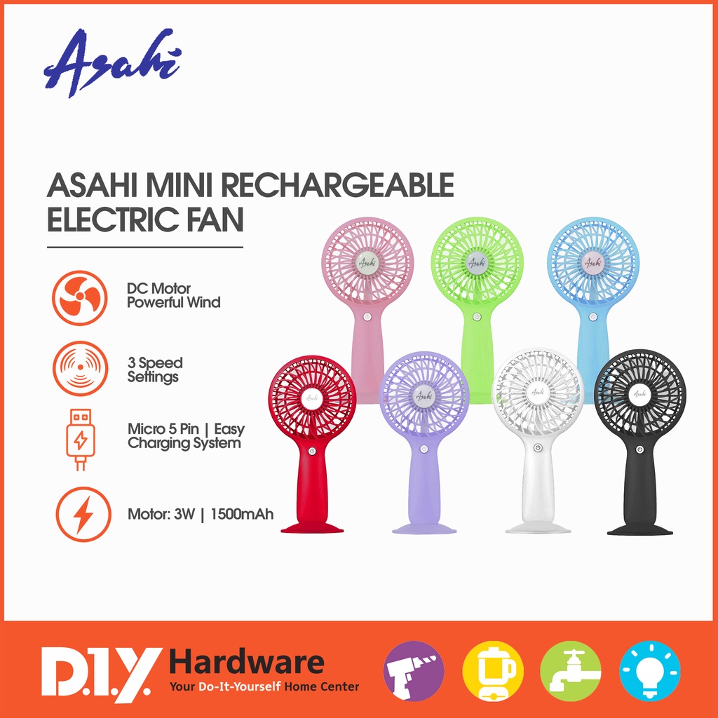 Asahi Mini Rechargeable Fan 3" Mf-038 | Shopee Philippines