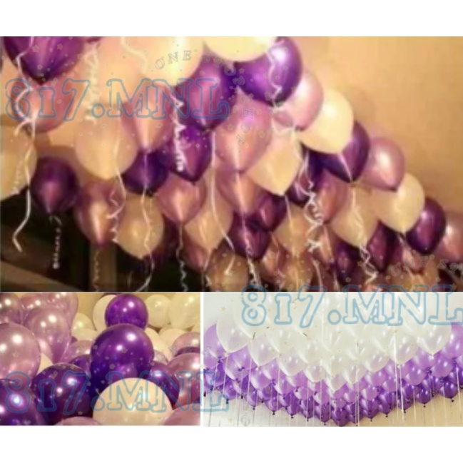 Tri Color Purple Balloon (Dark Violet, White, Light Violet) | Shopee ...