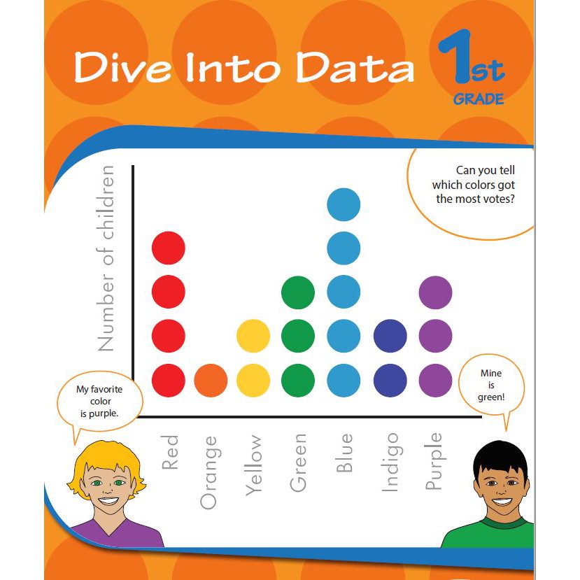 Grade 1 Math Activity Workbook/ Worksheets: Dive into Data (24 pages ...