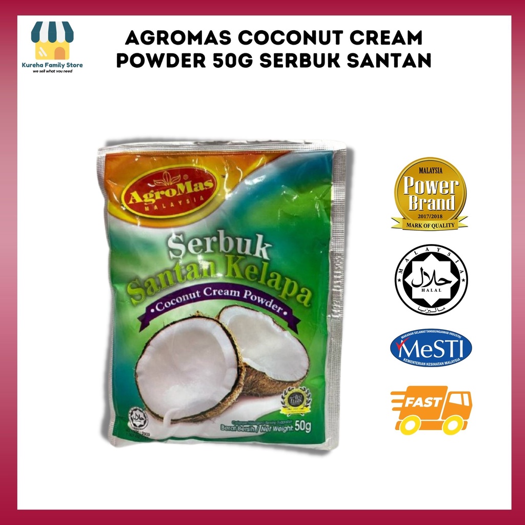 AGROMAS Coconut Milk Powder 50g Coconut Powder Fresh Coconut Milk Cream ...