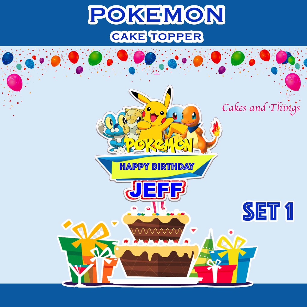 Pokemon Cake Topper (6 X 8 INCHES) | Shopee Philippines