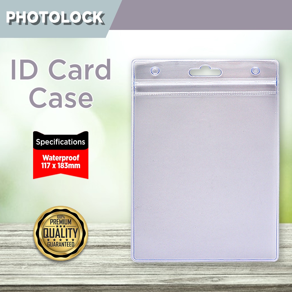 A6 ID CARD CASE HOLDER WITH ZIP LOCK WATERPROOF Vertical [5-pcs per ...