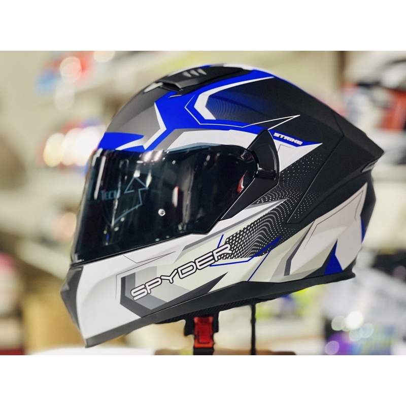SPYDER STRIKE GD S5 Full-Face Dual Visor Helmet w/ (Free Clear Visor ...