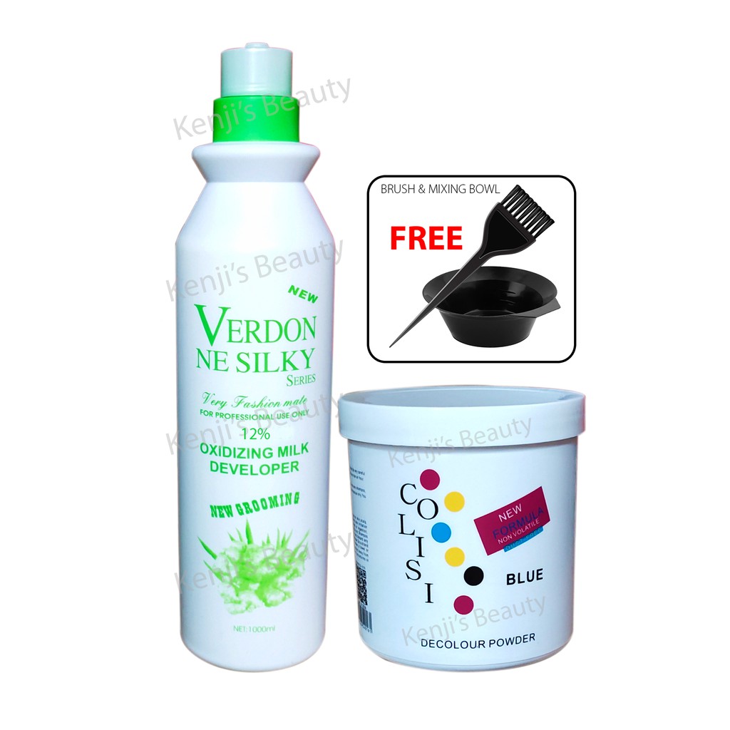 Colisi Bleaching Powder 500g and Verdon Oxidizing Milk 1000ml set with ...
